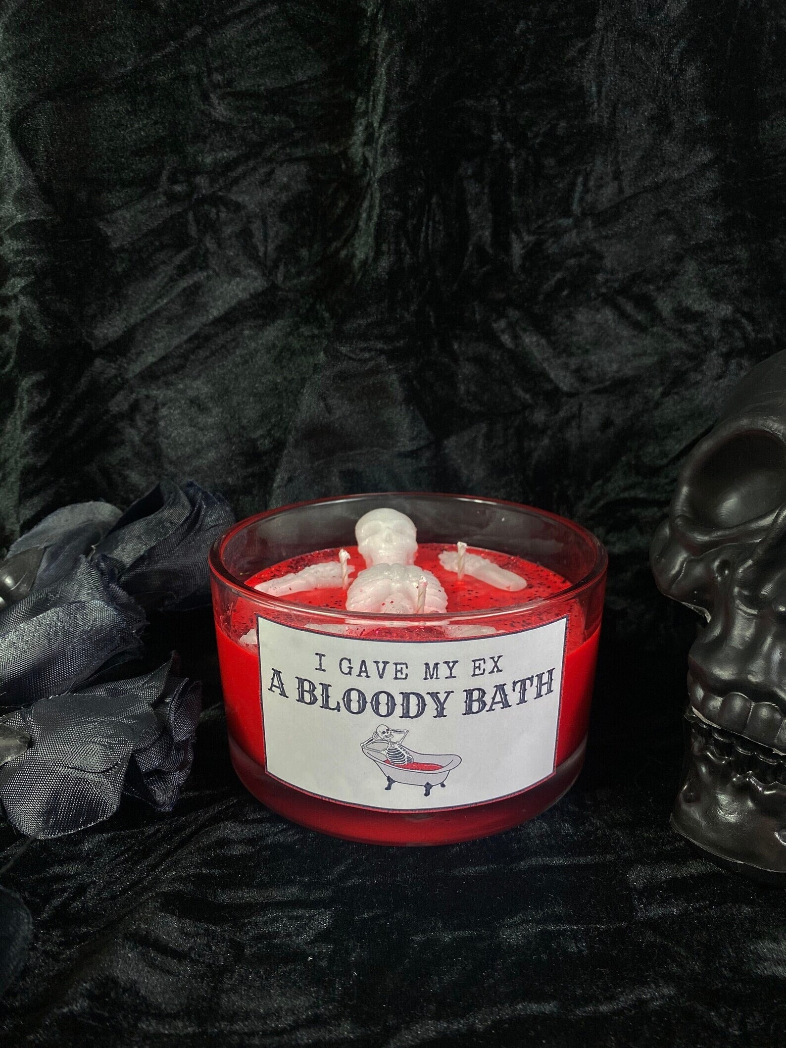 Halloween Candle Funny Candle Skeleton Bath Candle Skeleton Bath Gift ...