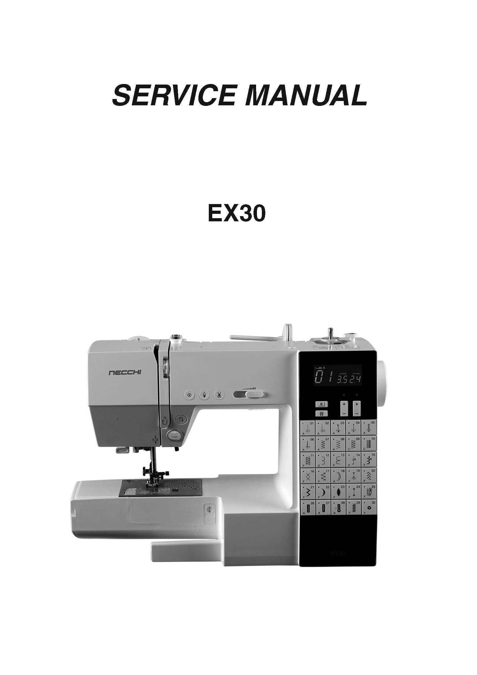 Necchi Model EX30 Sewing Machine Service & Repair Factory Manual PDF ...