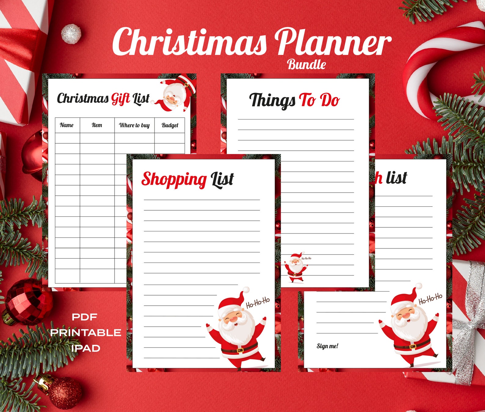 Xmas Plan PDF Christmas Planner, Printable Christmas Planner, Xmas ...