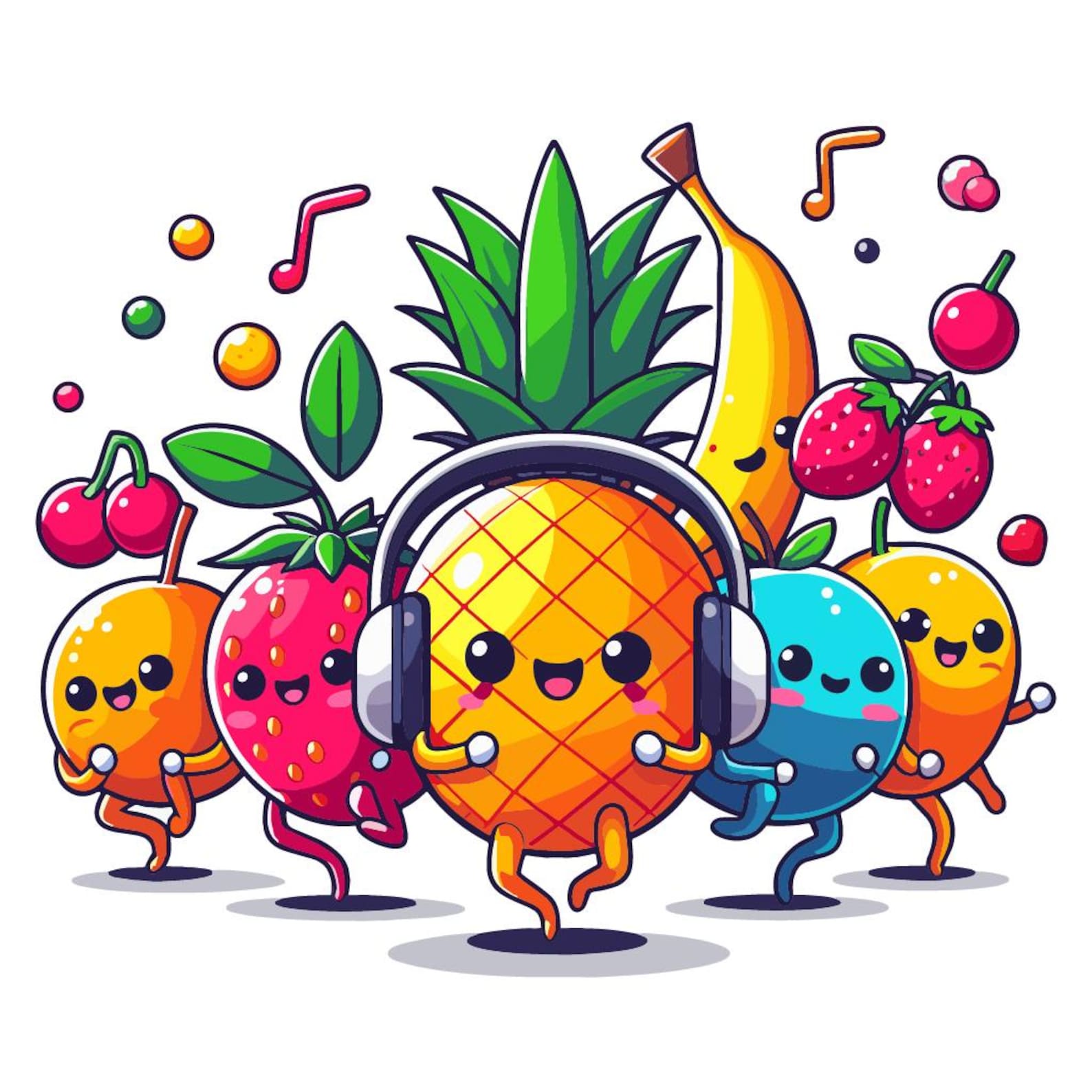 Dancing Fruits, Dancing Fruit, Fruits Svg, Fruits Clipart, Fruits Png ...