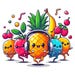 Dancing Fruits, Dancing Fruit, Fruits Svg, Fruits Clipart, Fruits Png ...