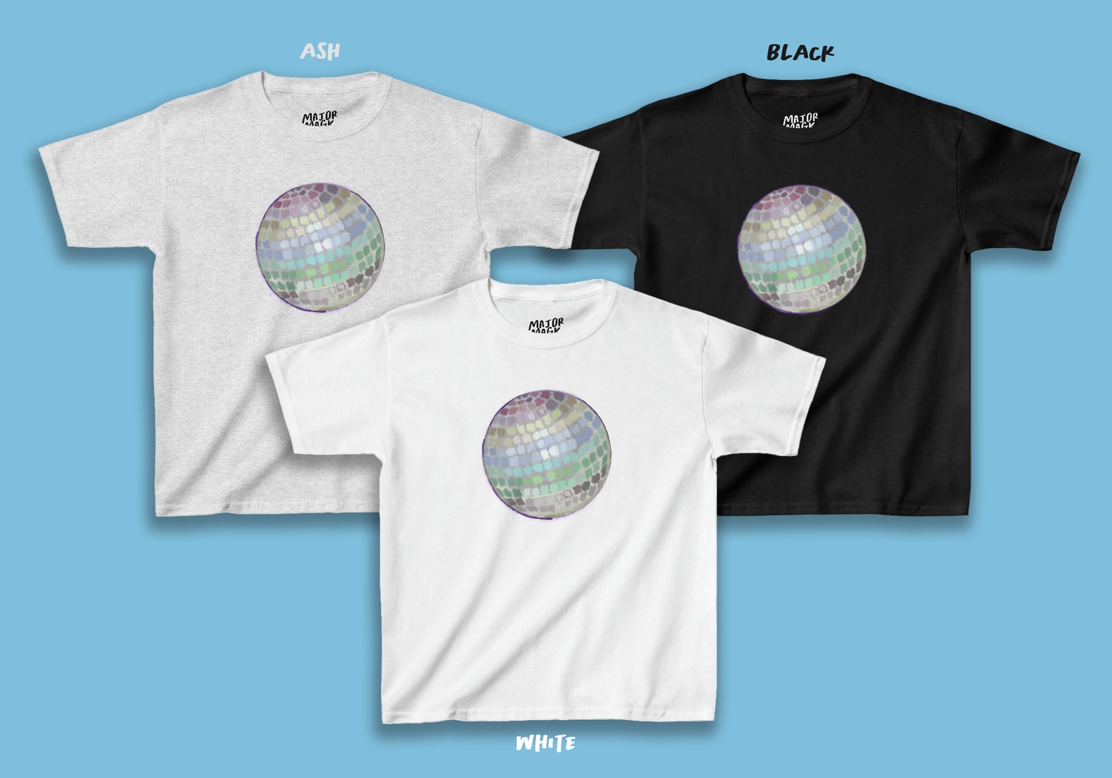 Disco Ball Baby Tee, Y2K Baby Tee, Colorful Disco Ball Print, Disco ...
