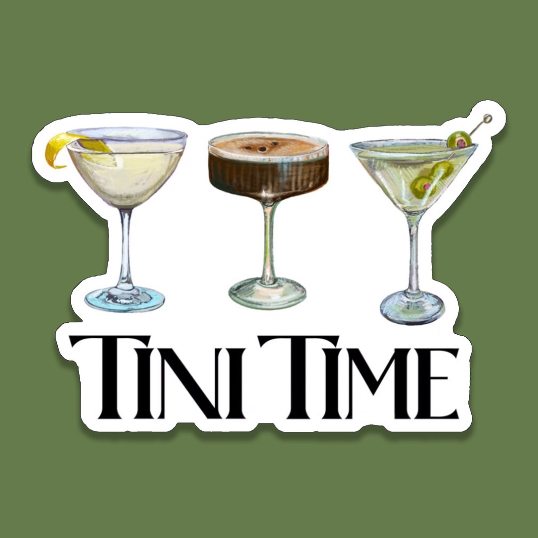Martini Time Sticker, Dirty Martini Sticker, Stickers With Espresso ...