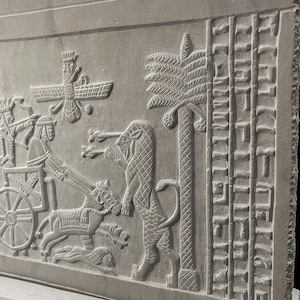 Stone Ahura Mazda, the Darius Seal. Darius Stands in a Royal Chariot ...