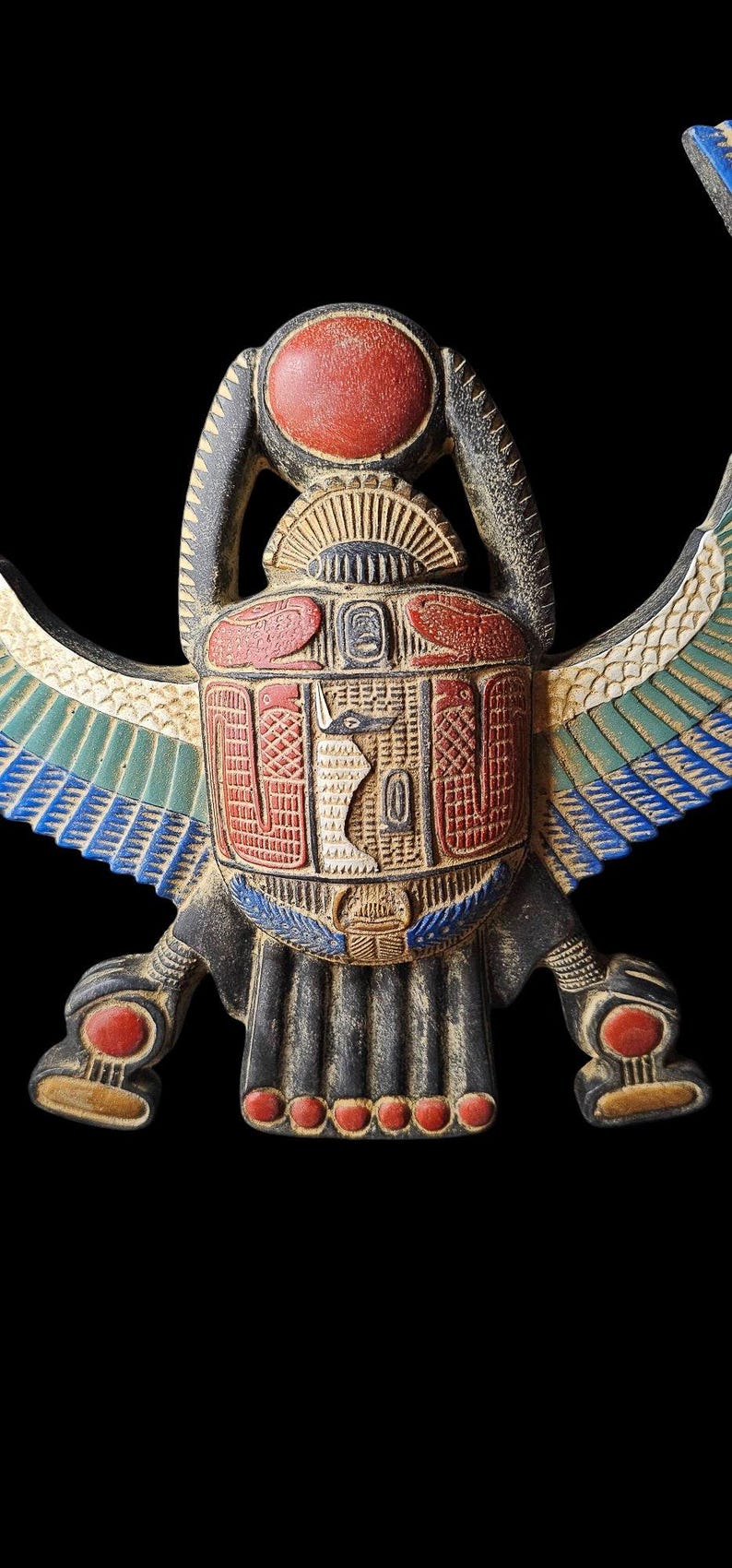 Egyptian Winged Scarab With God Anubis Symbol for Wall Hanging Decors ...