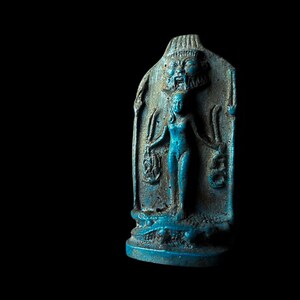 Cippus Stela Amulet, Horus Stele cippus, With the Symbol of God Bes for ...