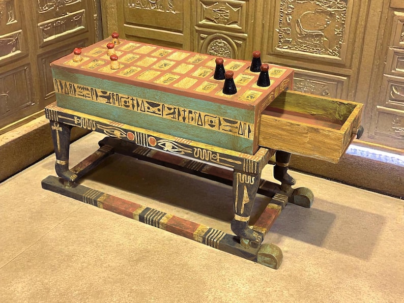 Egyptian Board Game Senet Made in Egypt With Eye of Horus and God of RA ...