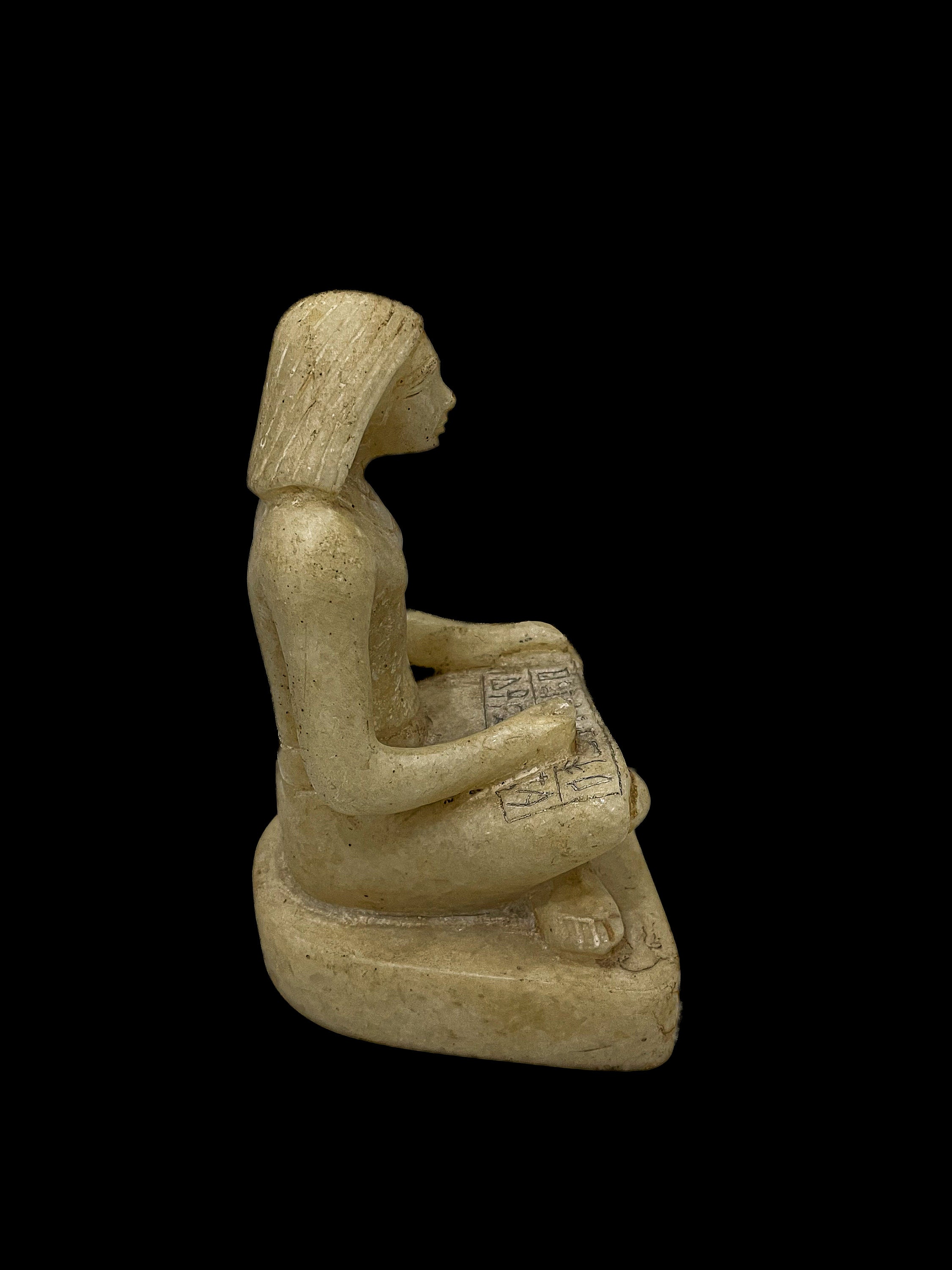 Very Old Scribe Statue Made in Egypt Statue of Seated Scribe - Etsy