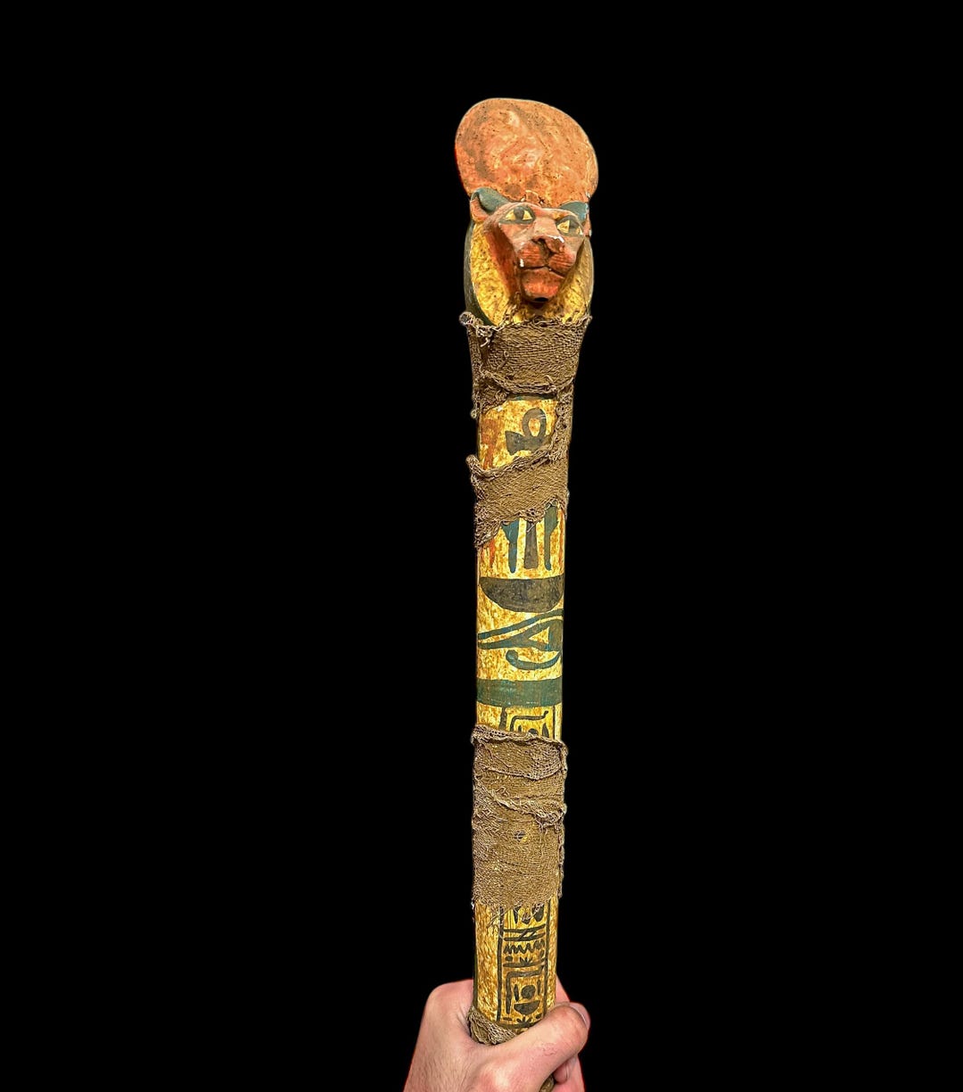 Sceptre Staff, Head of Sekhmet Waz Sceptre. Ancient Egyptian Waz ...
