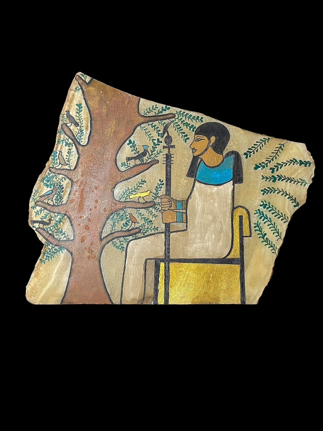 Ancient Egyptian Wall Reliefs Featuring God Ptah , Egyptian Wall ...