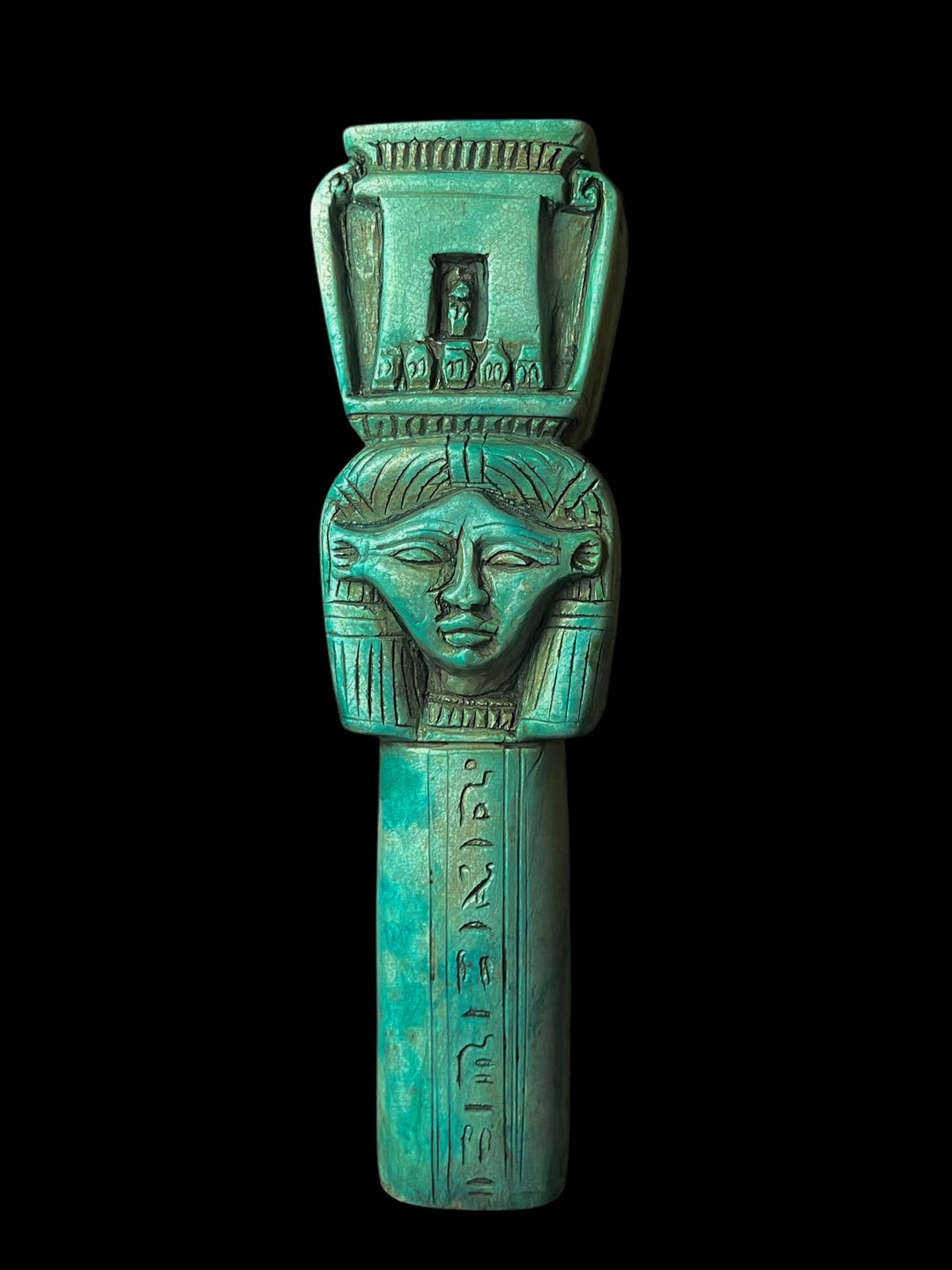 Double Statues Handmade Goddess Hathor Statuette , Statue for the ...