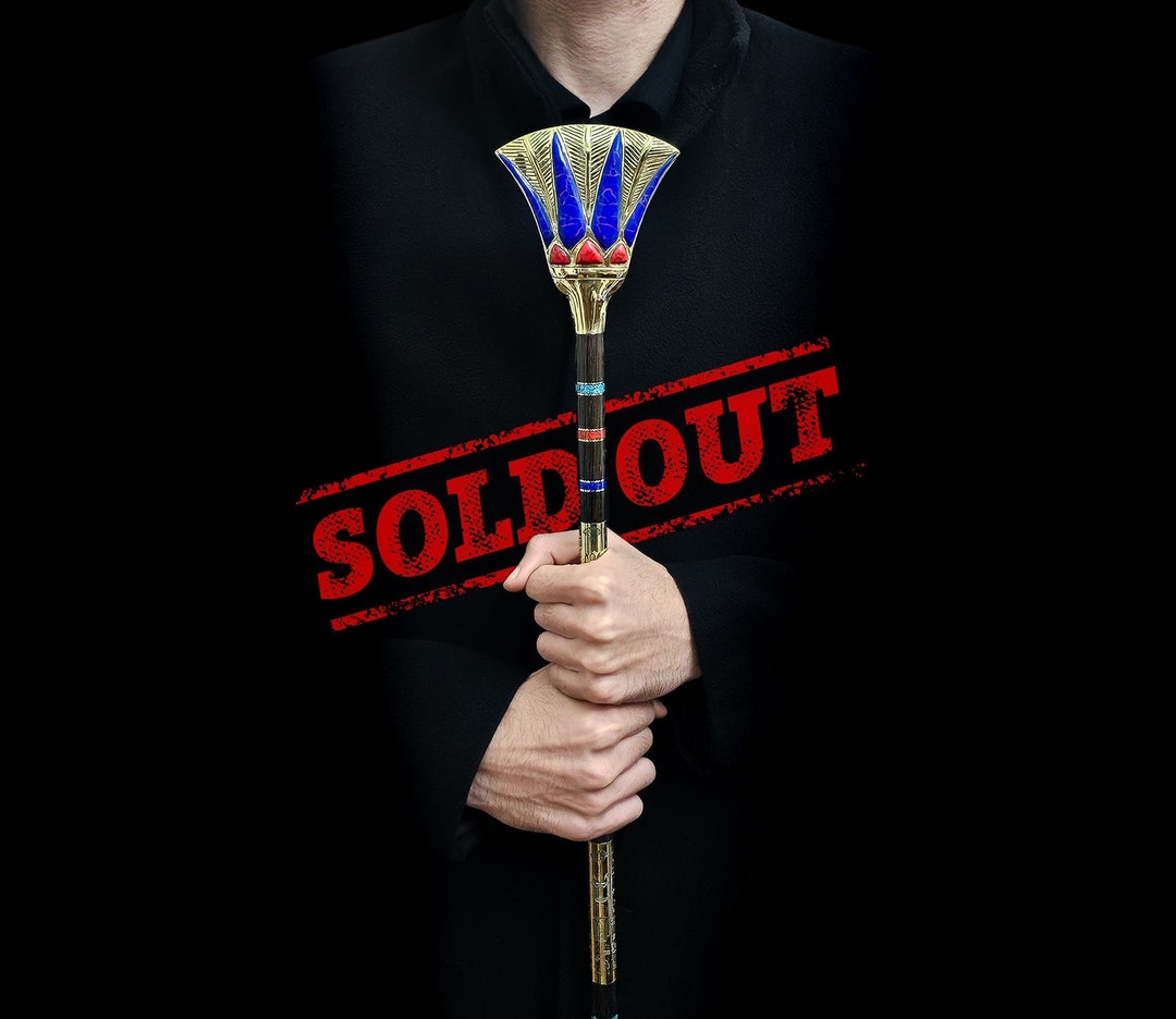 Sceptre Staff, Lotus Flower Head Staff, Was Sceptre of God Osiris, Waz ...
