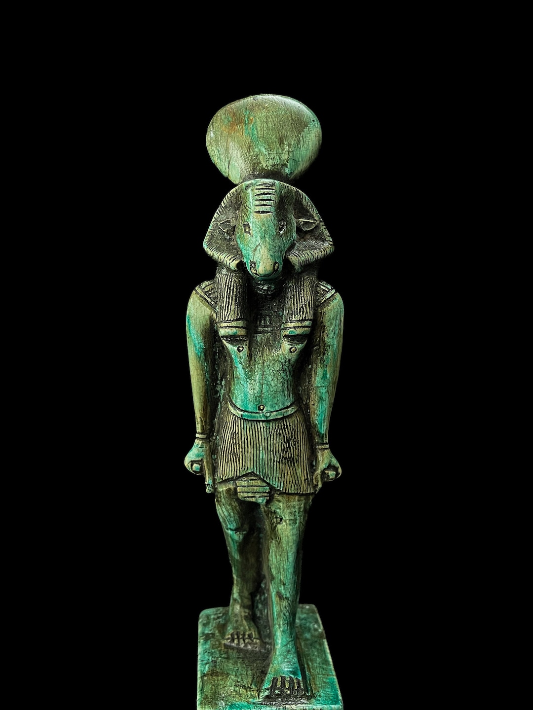 Statue Depicting a Ram-headed God | Late Period, Ram God Statue Khnum ...