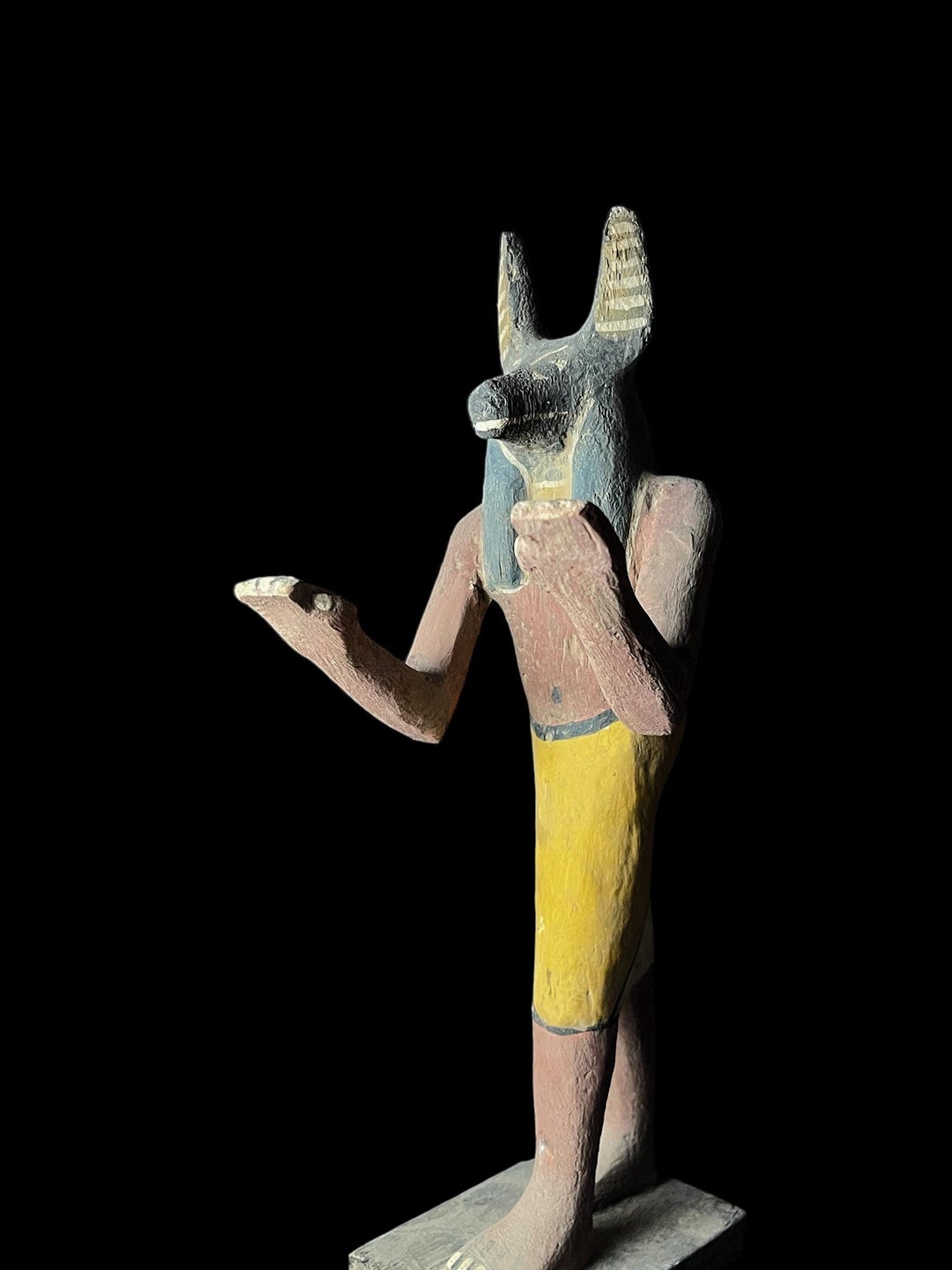 Rare God Anubis Statue Made From Natural Wood, Anubis Statuette ...