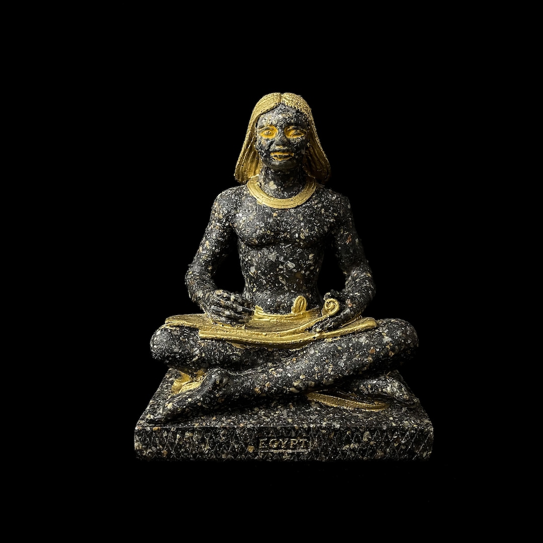 Egyptian Scribe Statue Made in Egypt, Statue of Seated Scribe, Scribe ...