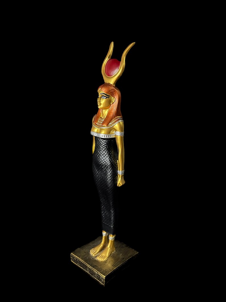 Beautiful Handmade Goddess Hathor Statuette , Statue for the Egyptian ...