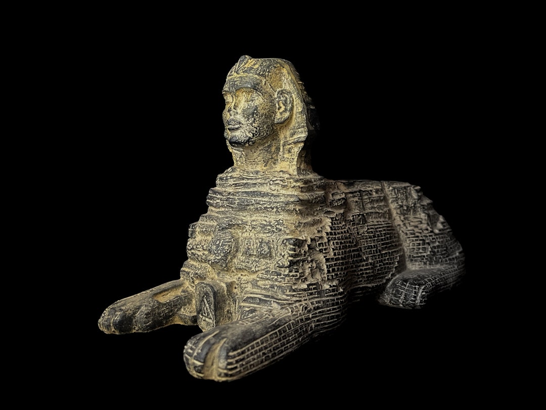 Egyptian Sphinx Replica Statue Made of Stone, Sphinx Statuette. - Etsy