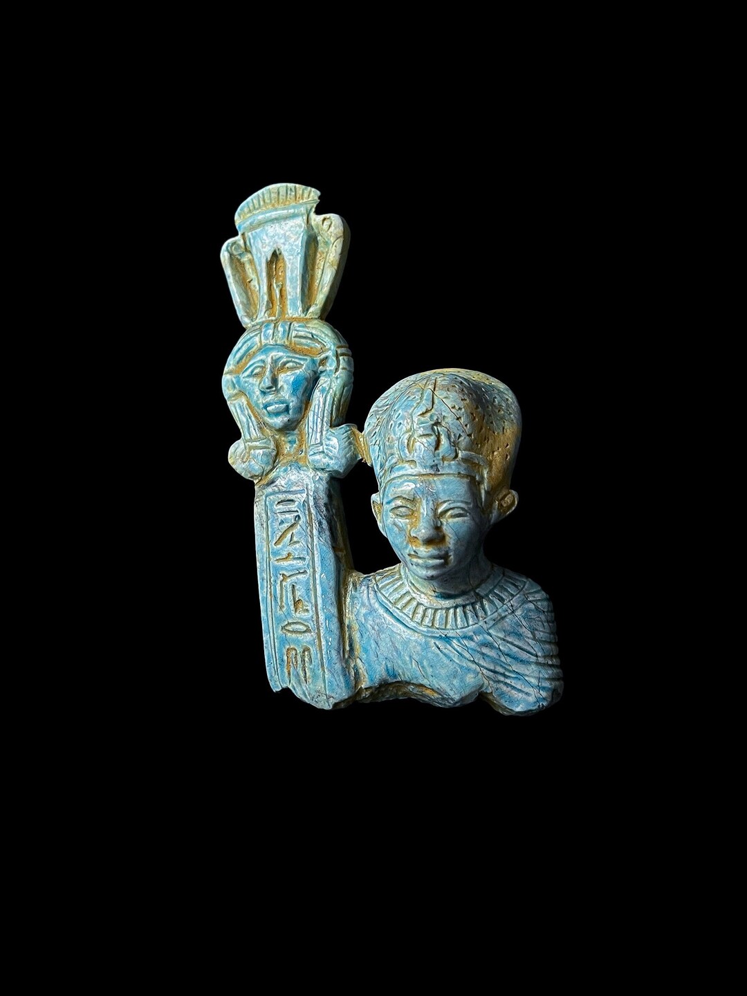 Goddess Hathor With King Tutankhamun Rare Statue Form for Ancient ...