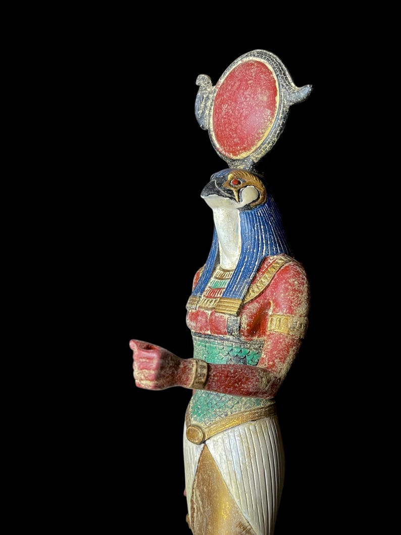 Rare Falcon Egyptian God Ra Statue With Sun Disk - Etsy