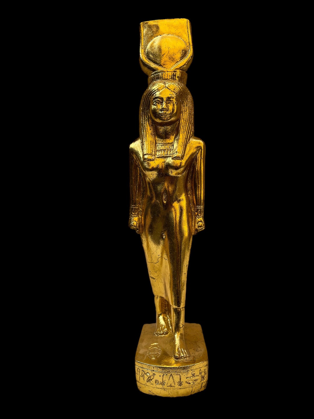 Gold Manifest Handmade Goddess Hathor Statuette , Statue for the ...