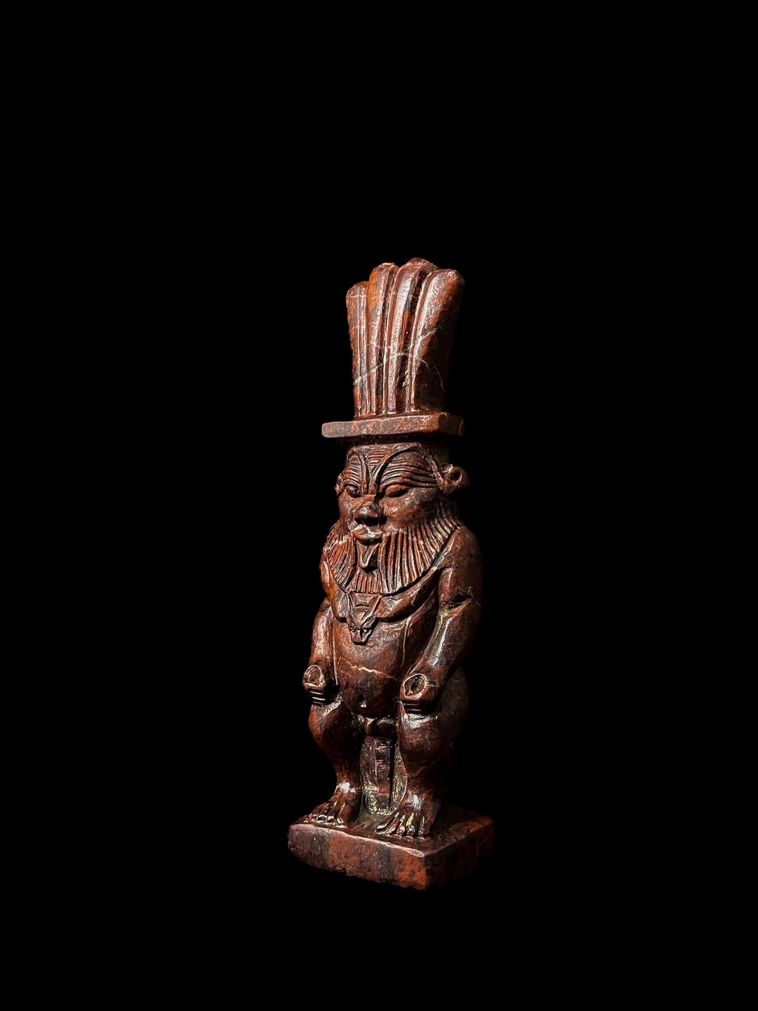 God Bes Hand Carved Statue, Exquisite Egyptian Art, Authentic Home ...