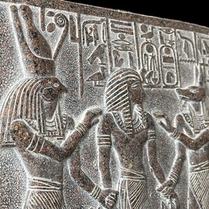 Unique Ancient Egyptian Wall Relief of Anubis and Horus Bless Ramses II ...