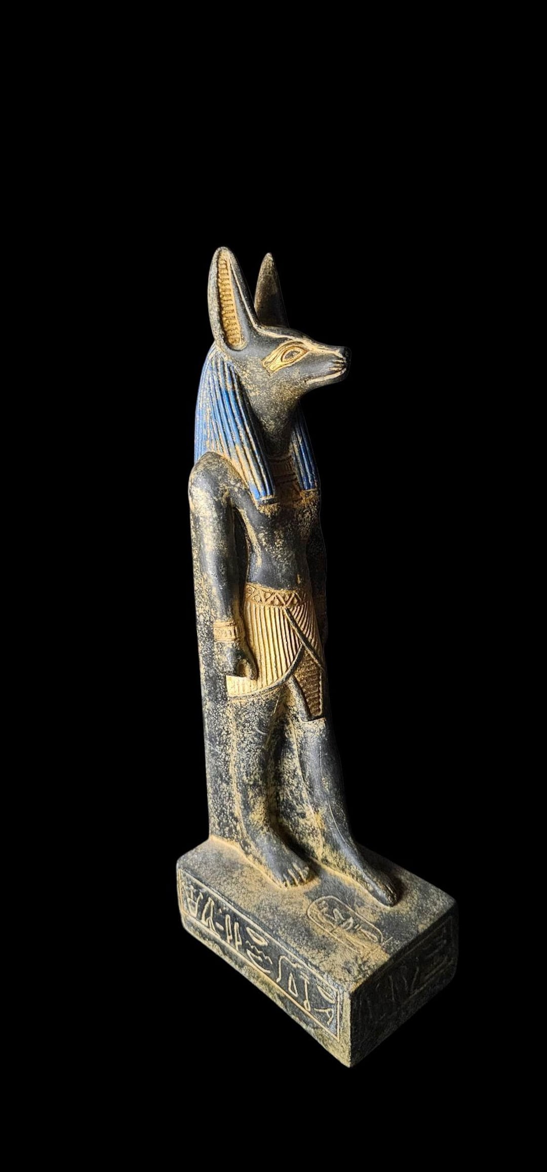 Egyptian God Anubis Stone Statue - Handmade Ancient Egypt Decor - Etsy