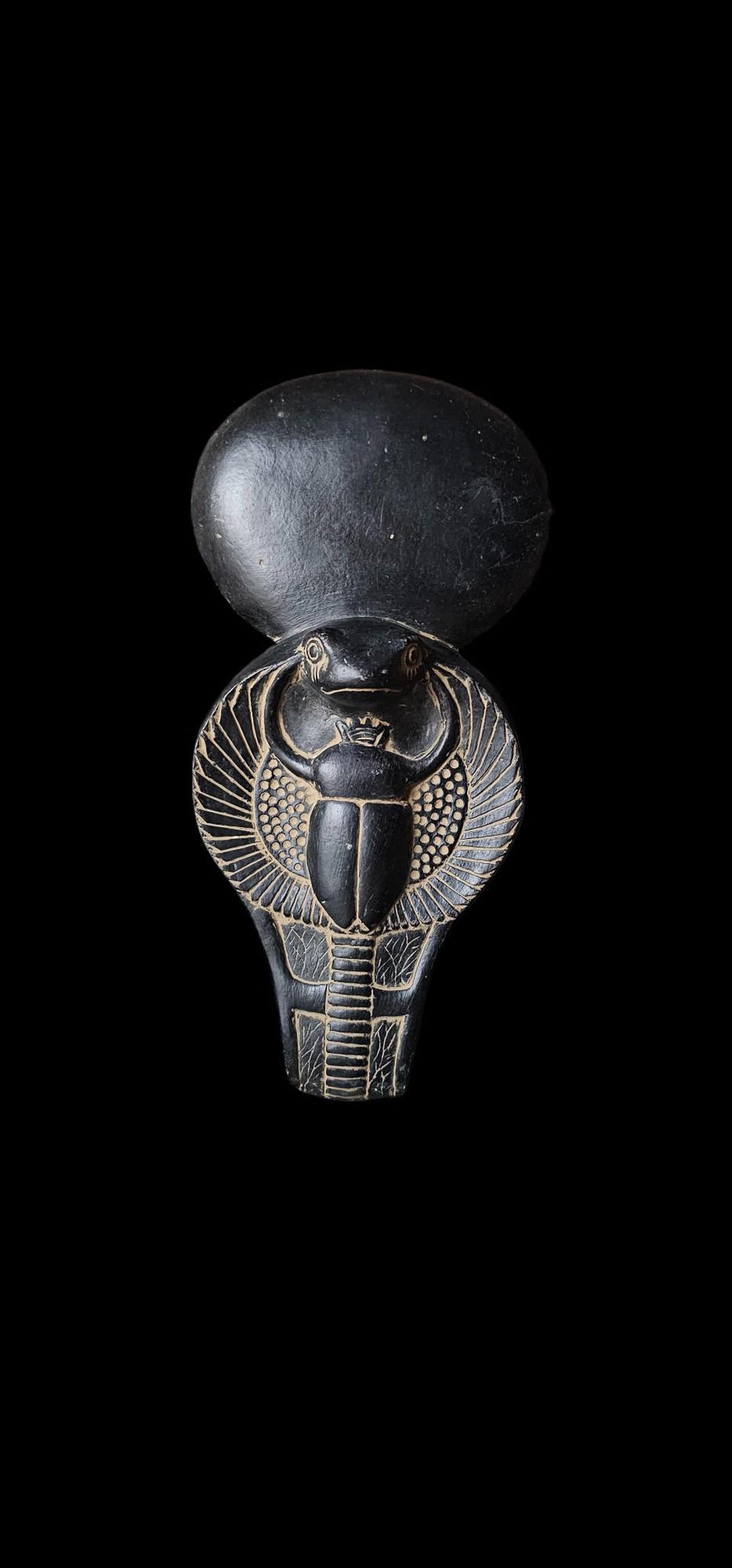 Ancient Egyptian Uraeus Cobra Statue With Scarab Beetle Symbol, Snake ...