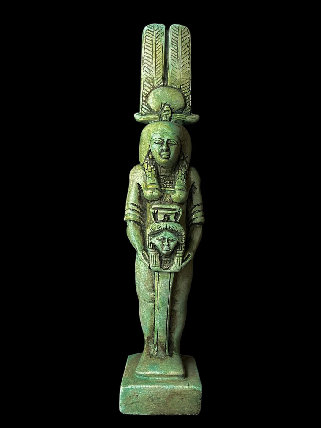 Handmade Goddess Hathor Statuette , Statue for the Egyptian Goddess ...