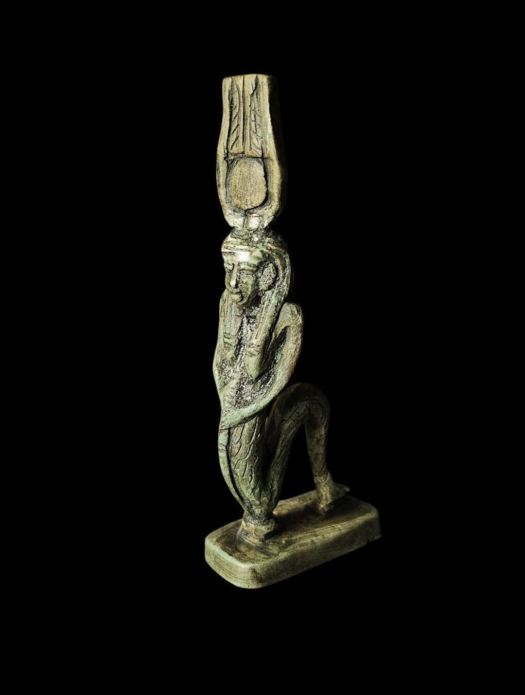 Hathor Cobra Goddess Statue: Egyptian Protection Amulet - Etsy