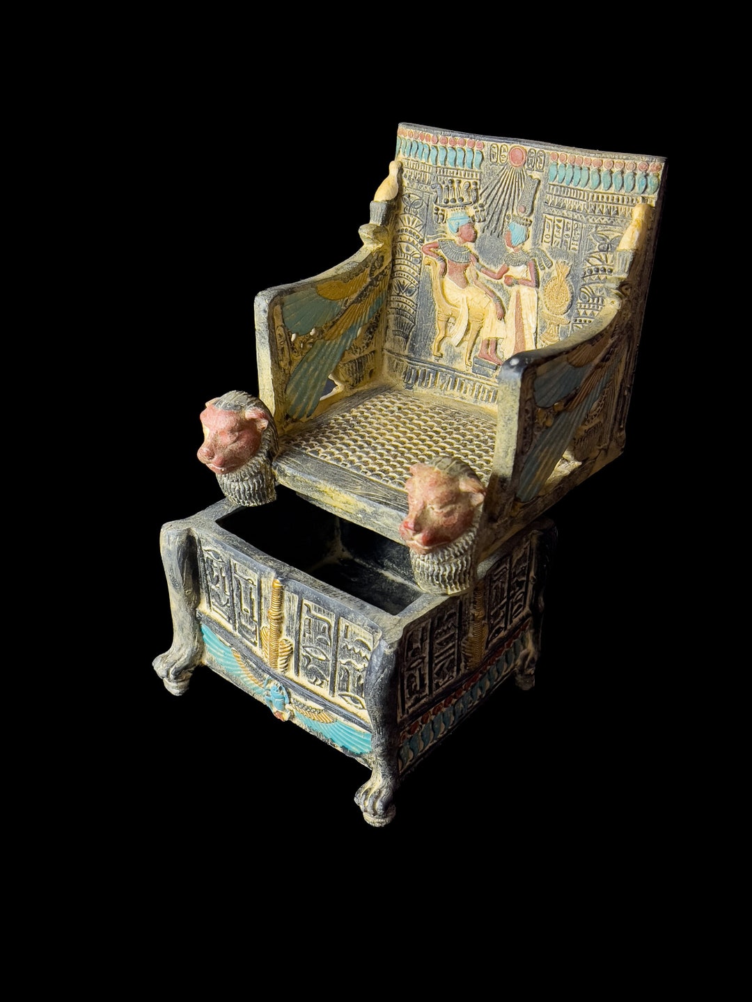 King Tutankhamun Throne, King Tutankhamun Chair With Eye of Horus and ...