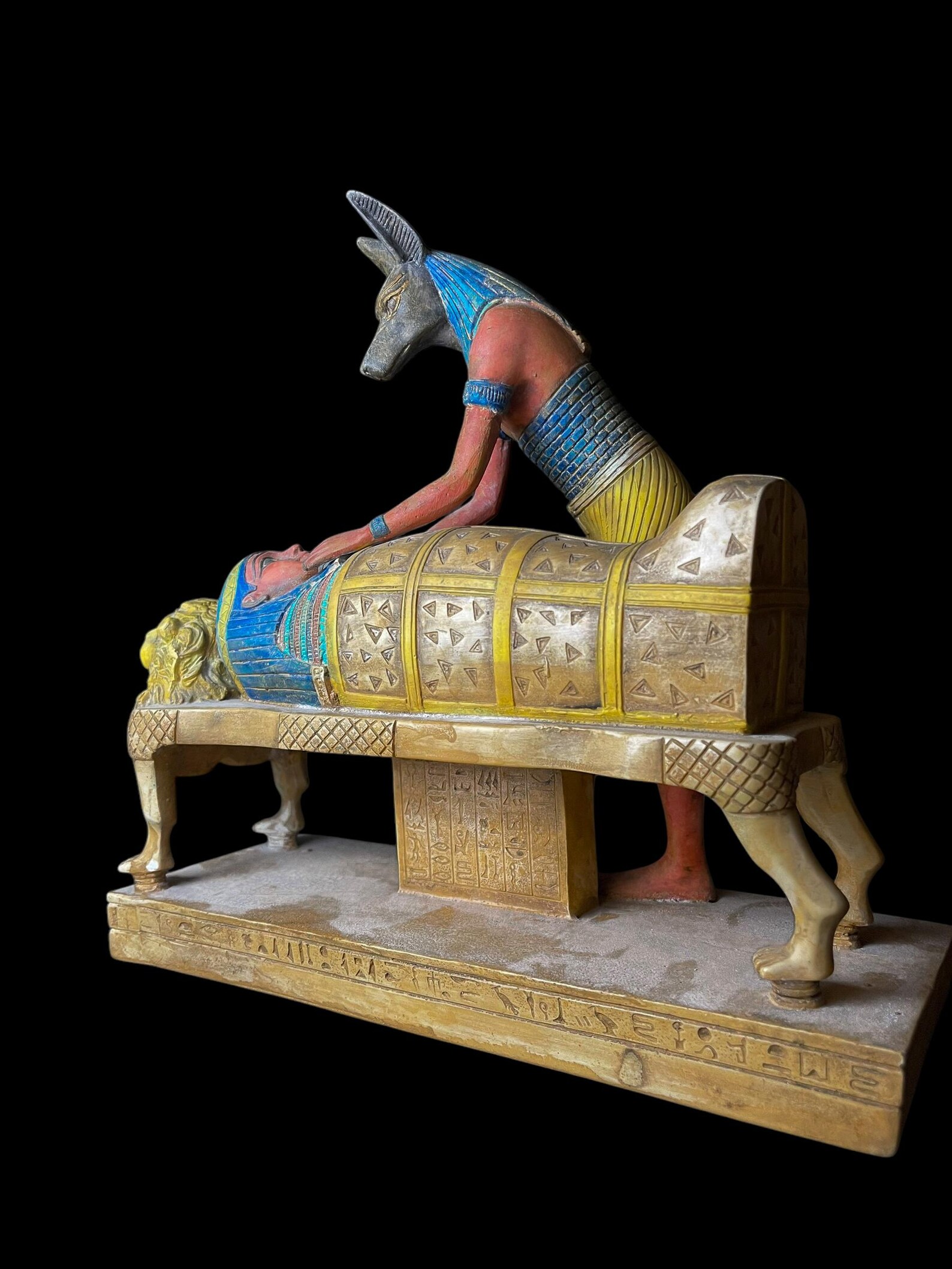Large God Anubis Statue Mummifying King Tutankhamun Made in Egypt From ...