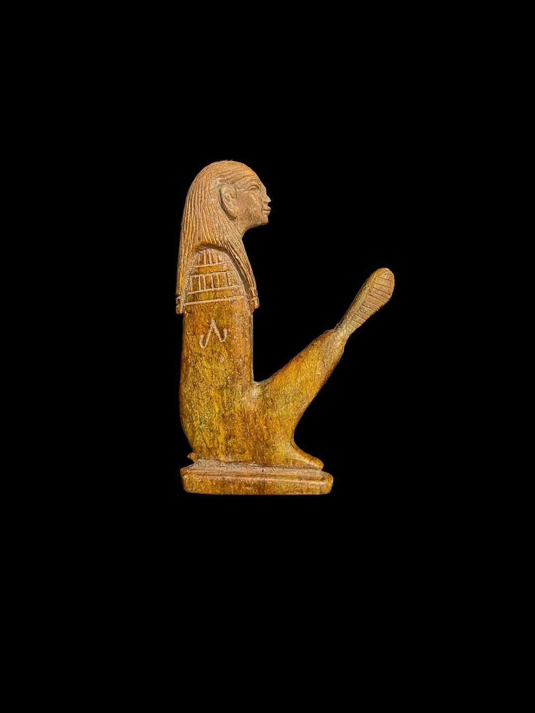 Vintage Goddess MAAT Hand Carved Figurine, Rare Form of Goddess MAAT ...
