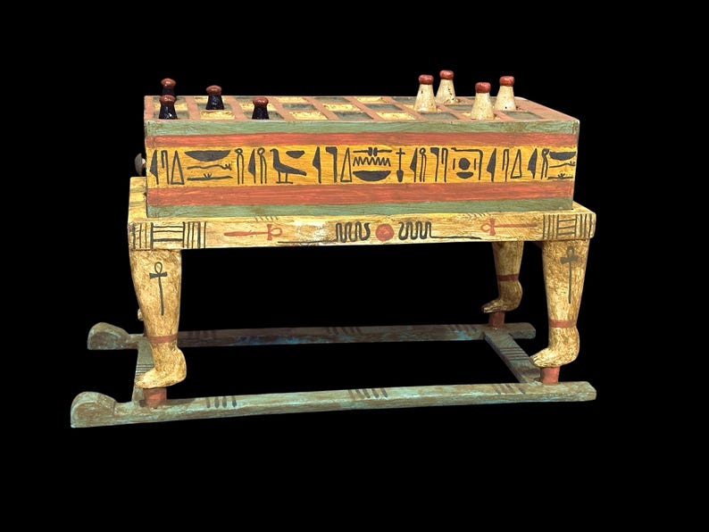 The Egyptian Board Game Senet Made in Egypt With Ankh Key of Life. - Etsy