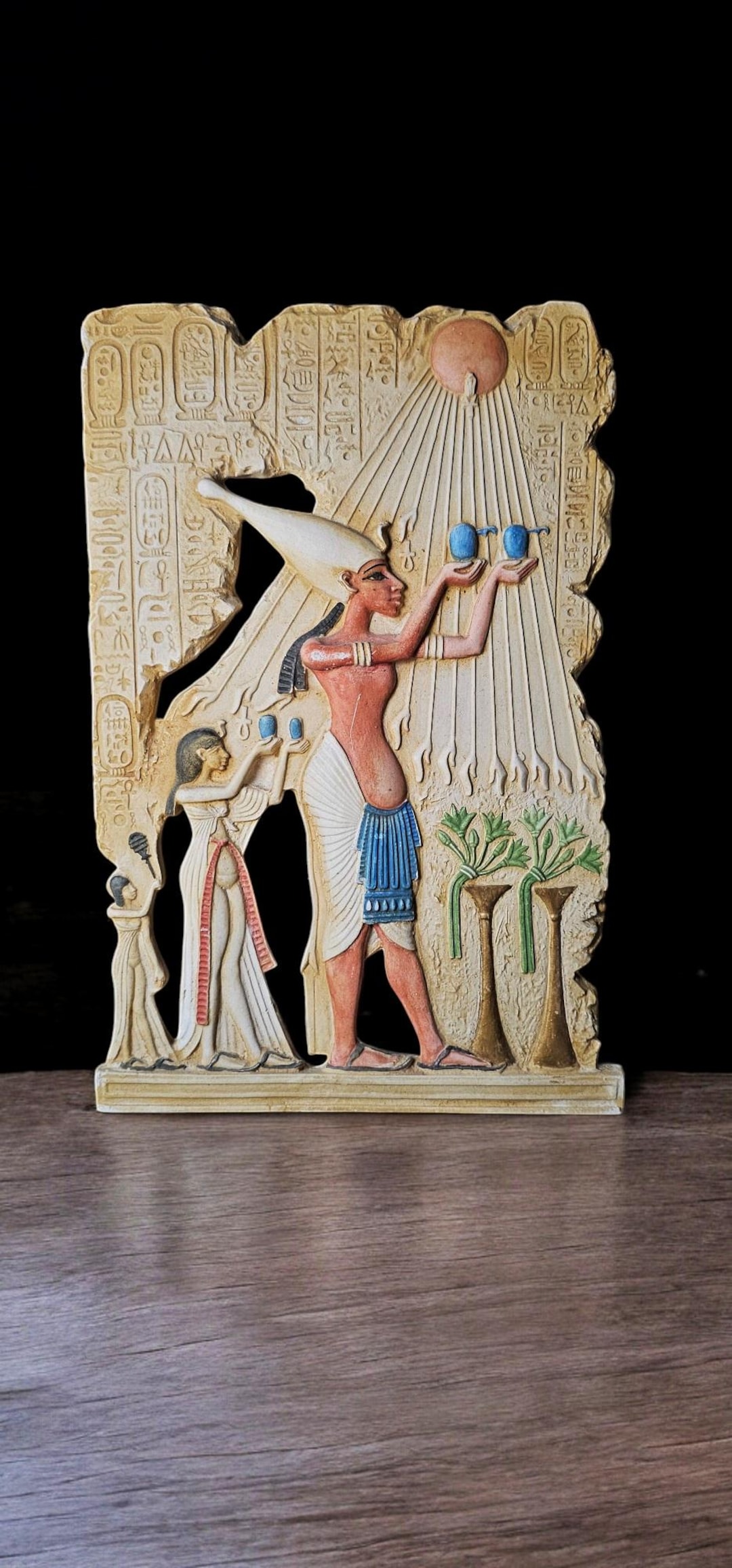 Ancient Egyptian Royal Devotion - Akhenaten's Family Worshipping the ...