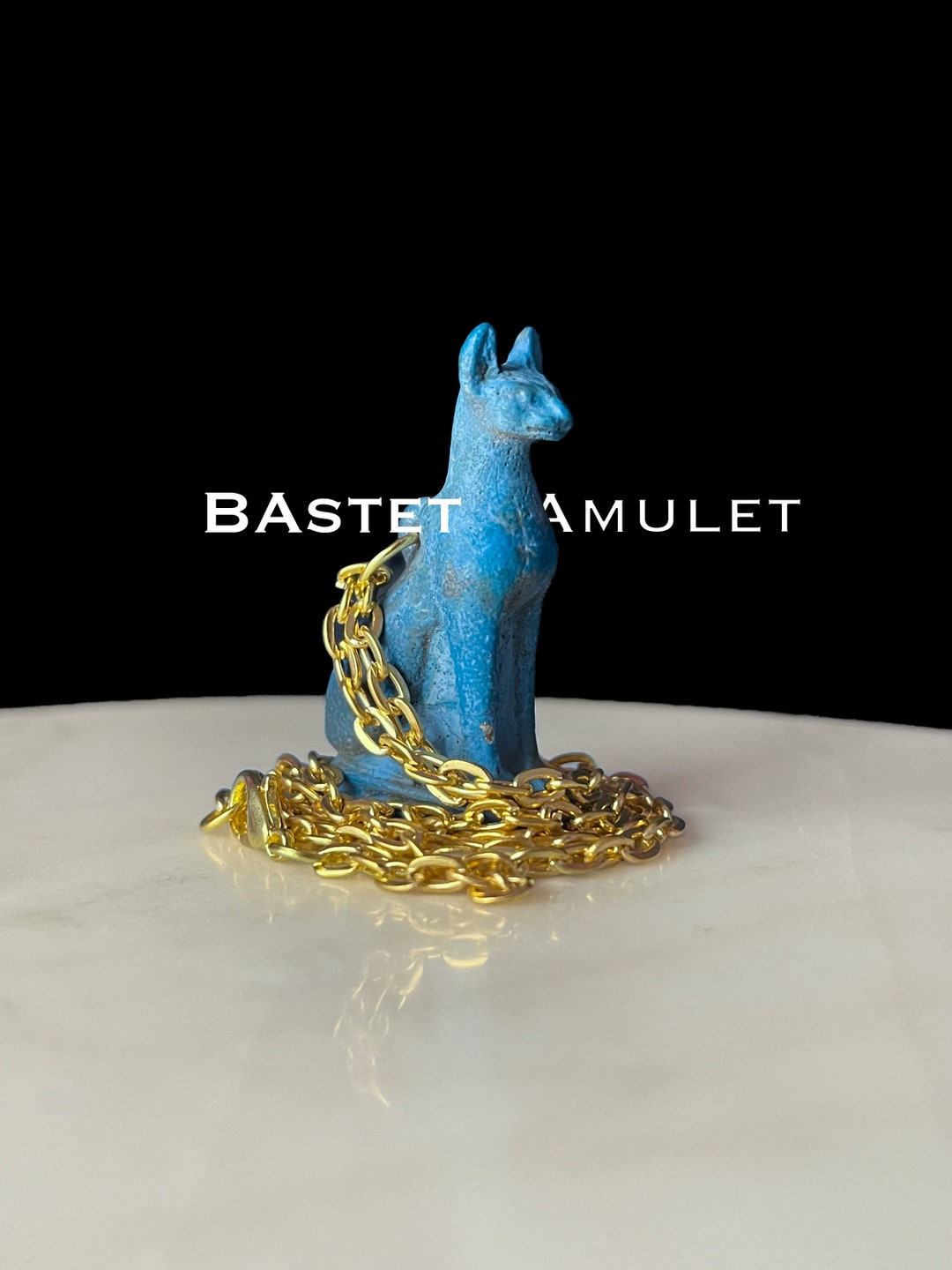 Porcelain Pendant for Bastet Cat, Ancient Egyptian Goddess Bastet ...