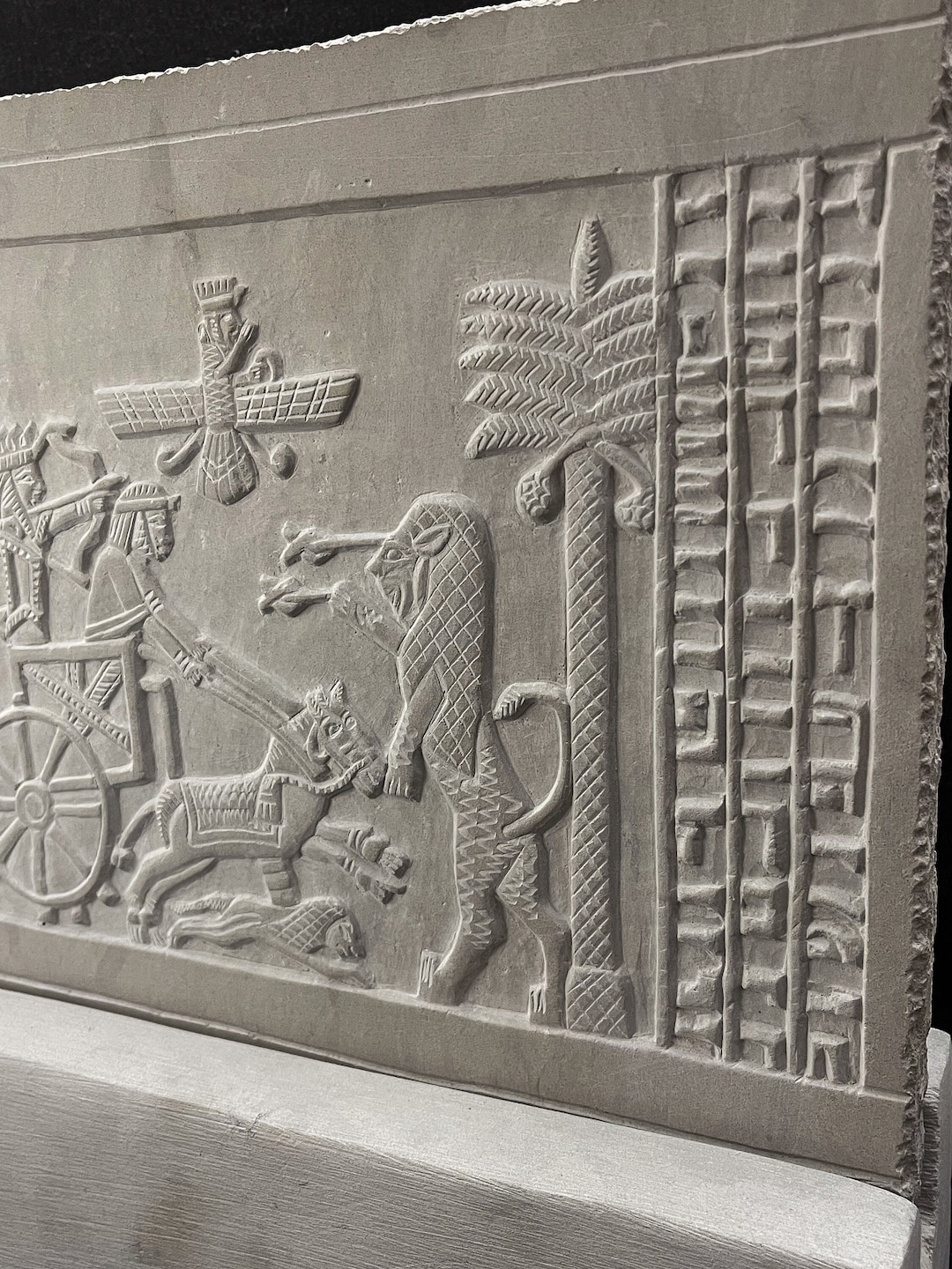 Stone Ahura Mazda, the Darius Seal. Darius Stands in a Royal Chariot ...