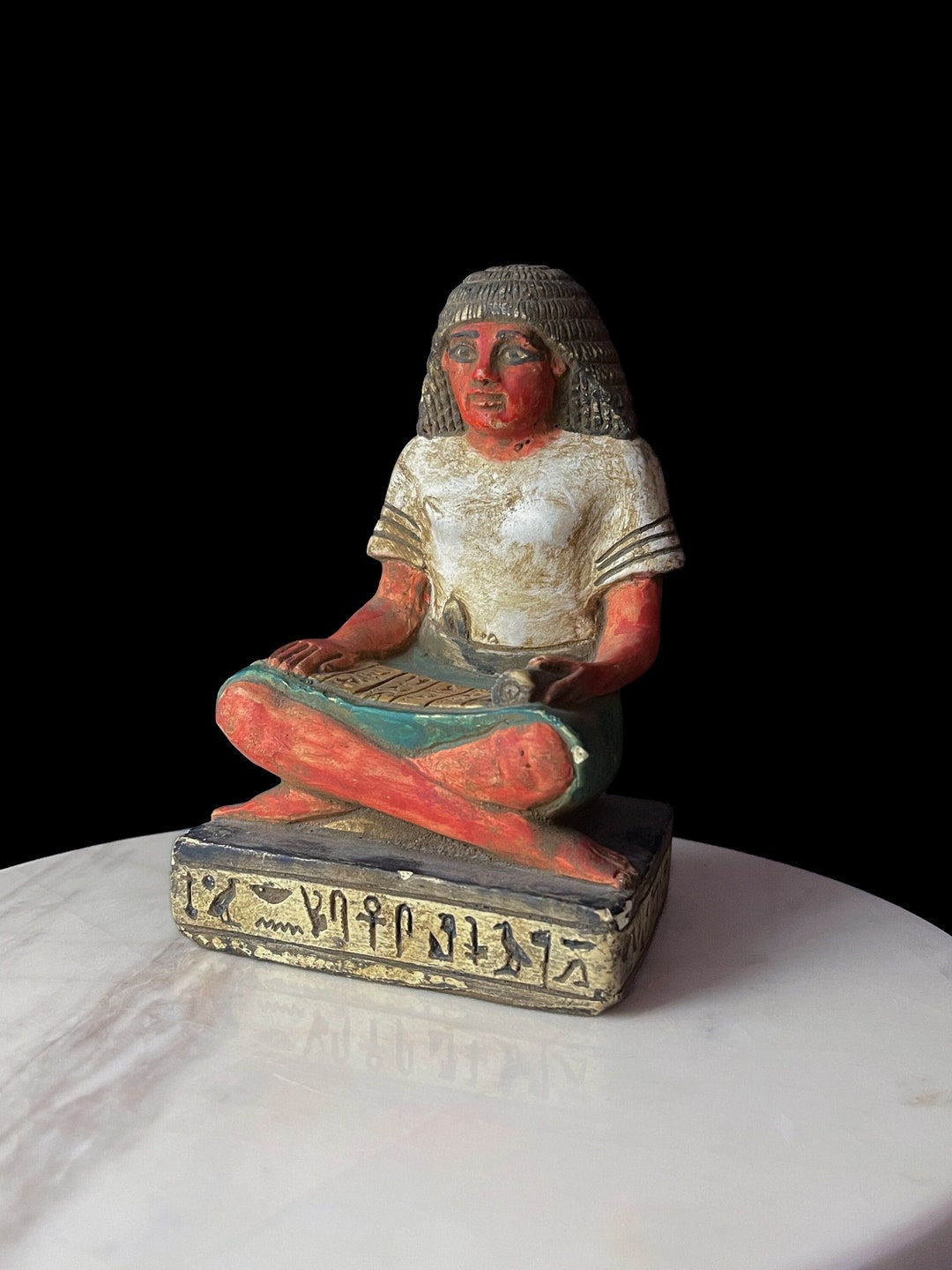 Egyptian Scribe Statue Made in Egypt, Statue of Seated Scribe, Scribe ...