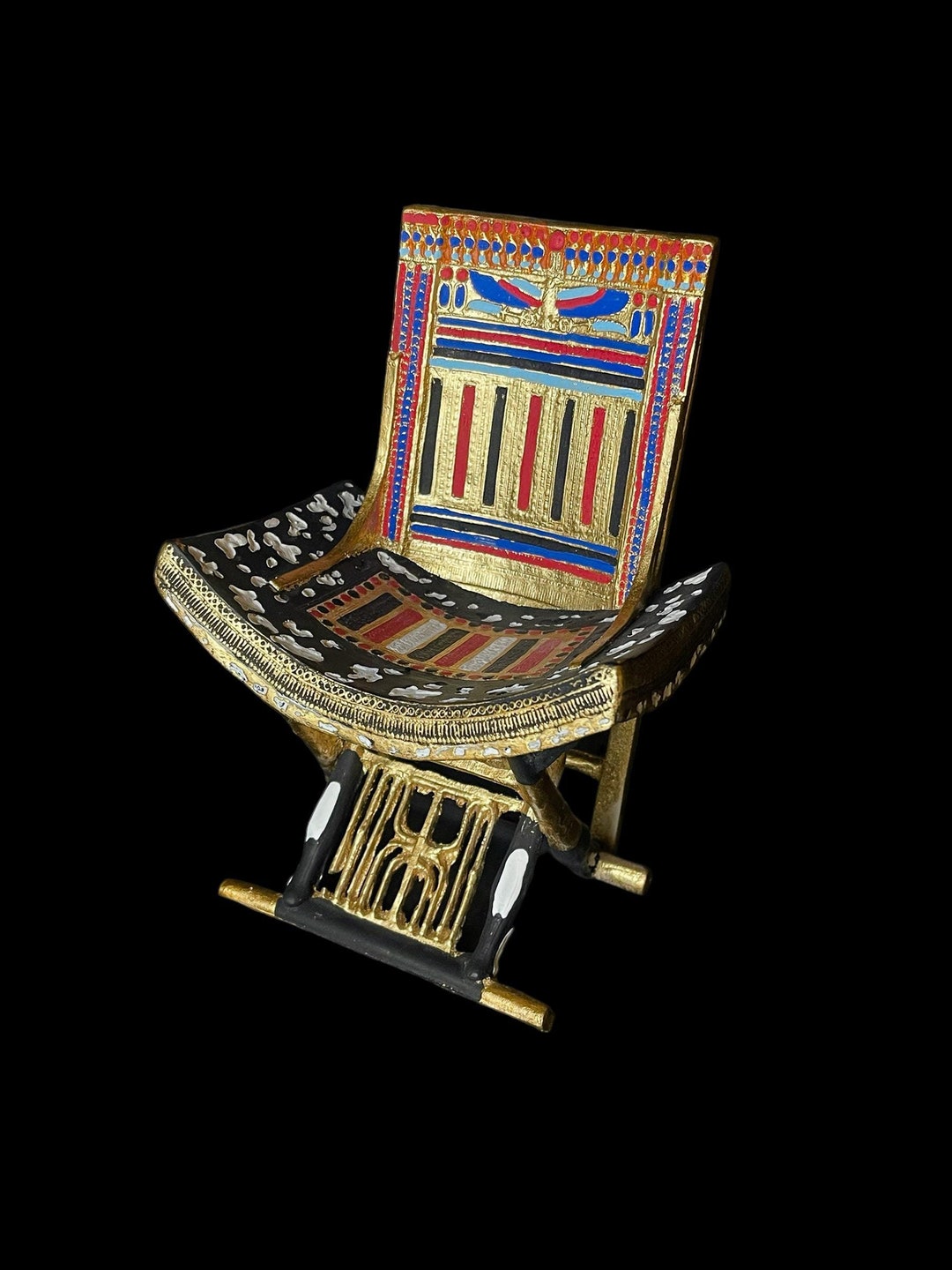 King Tutankhamun Throne, King Tutankhamun Chair With Eye of Horus and ...