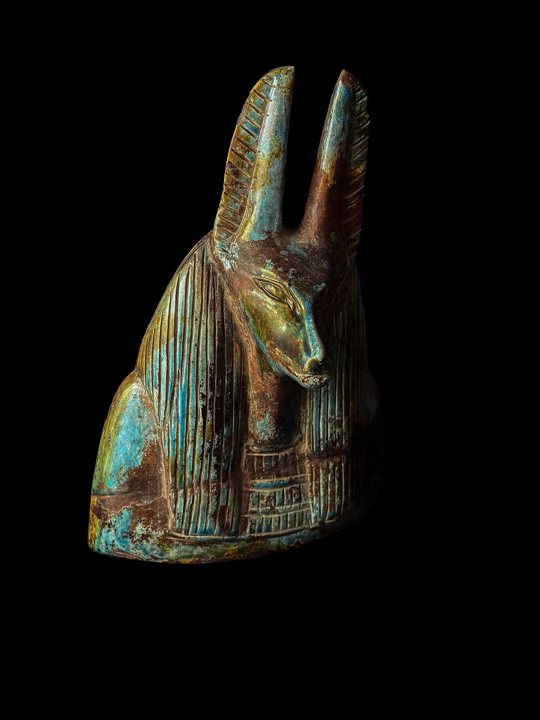 Flame Stone Egyptian God Anubis Statue - Etsy