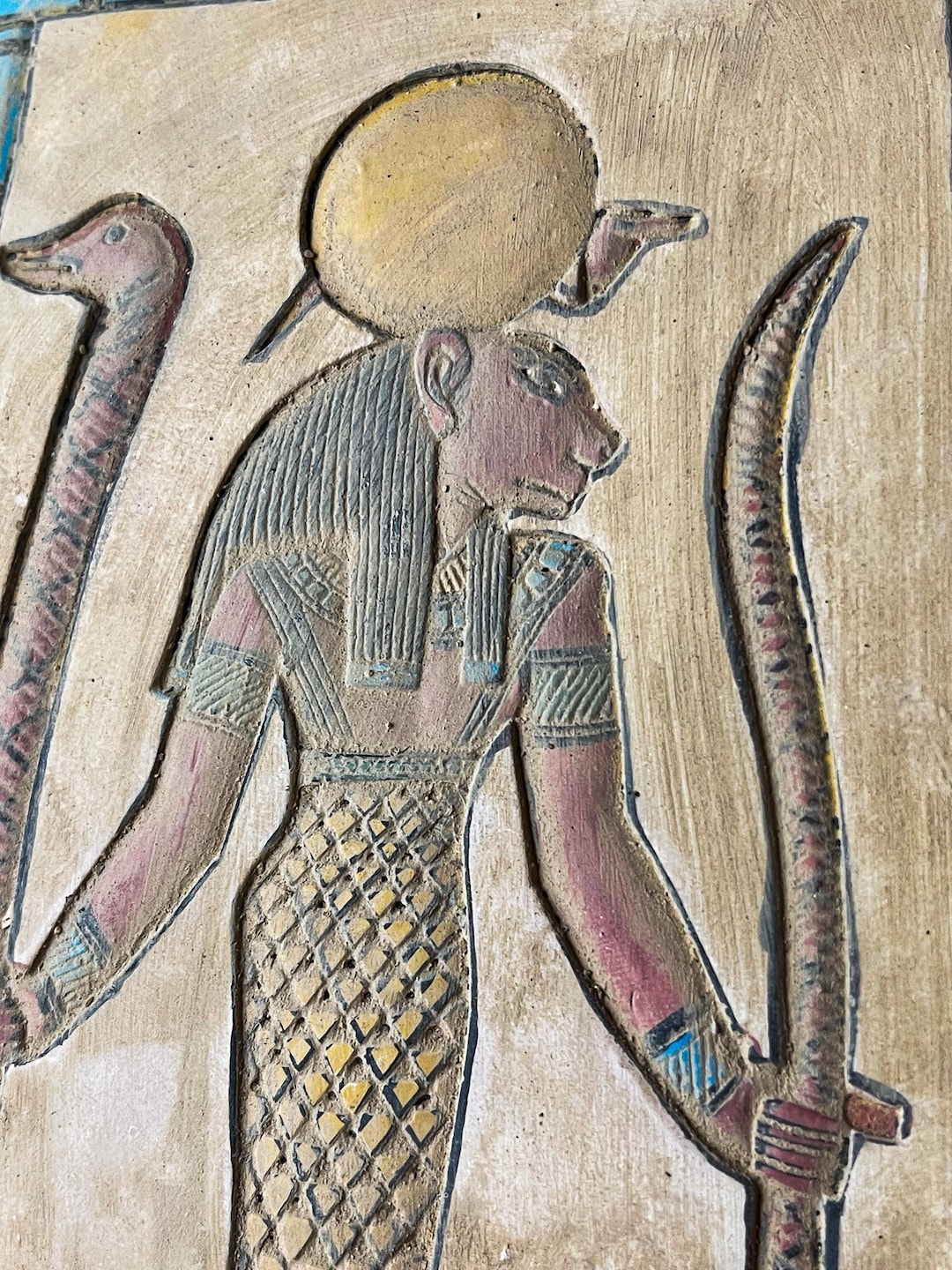 Lioness Goddess Tefnut Carved on Old Stone - Etsy