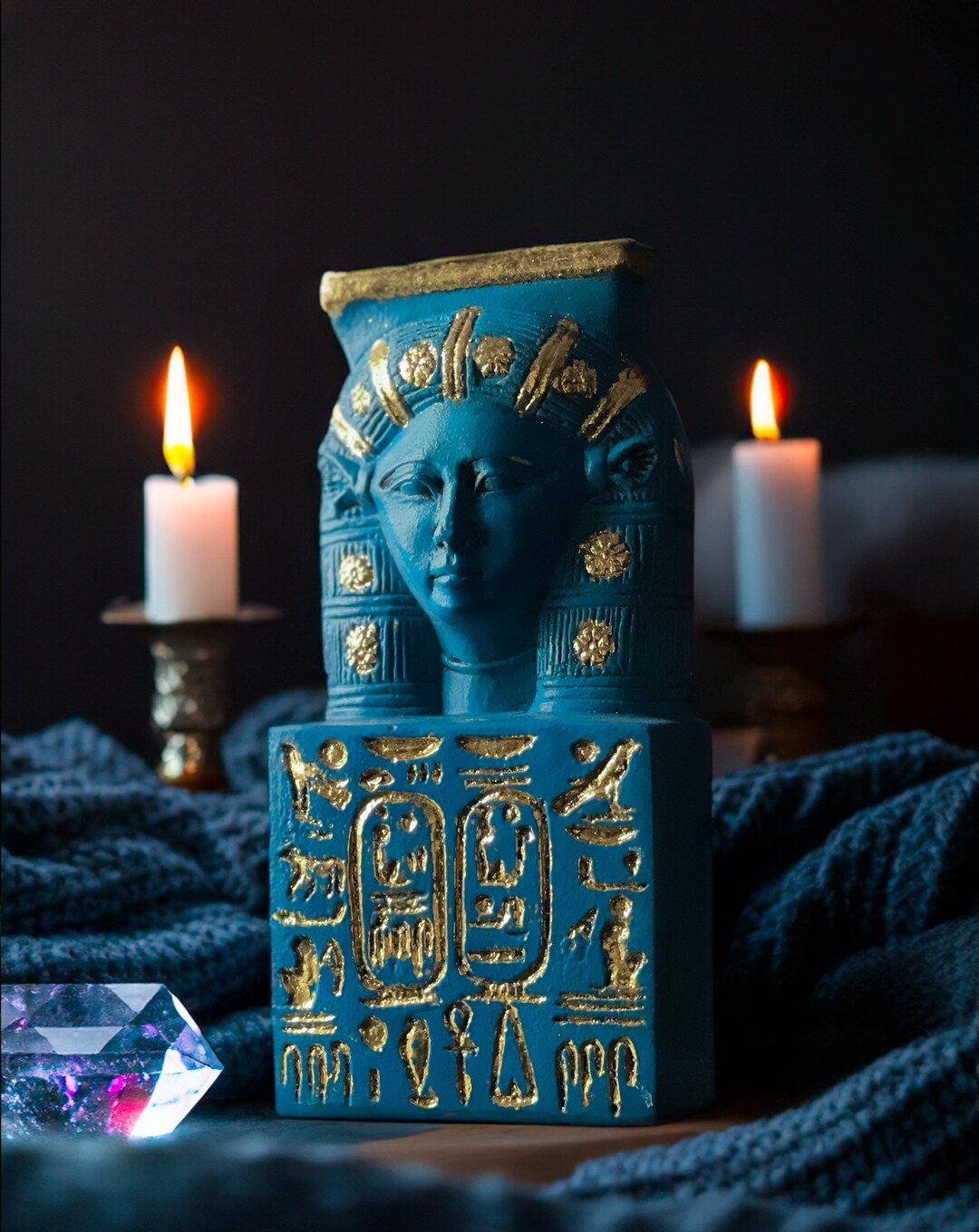 Manifest Handmade Goddess Hathor Statuette , Statue for the Egyptian ...