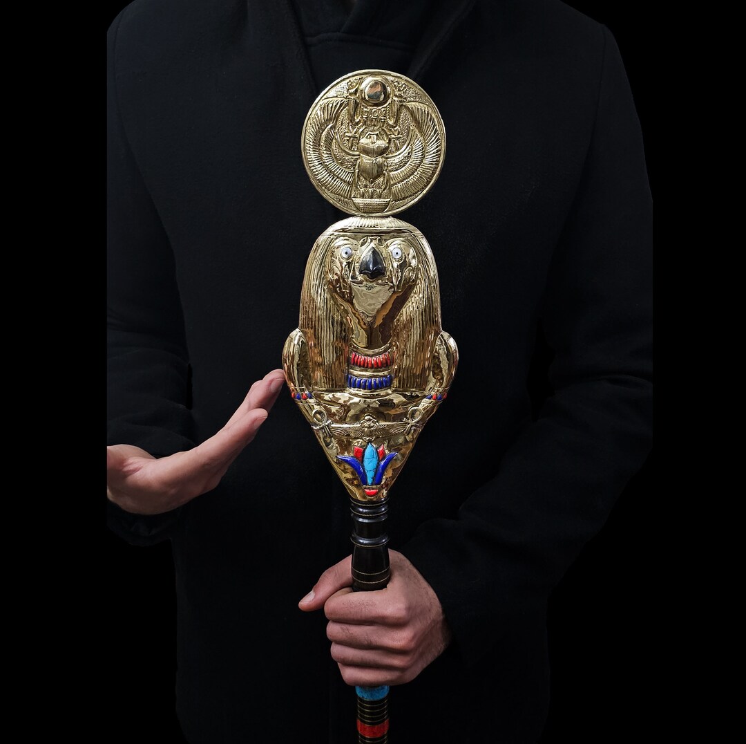 150 Cm Was Sceptre for God Horus, Power Staff Made of Abanus Wood, Was ...
