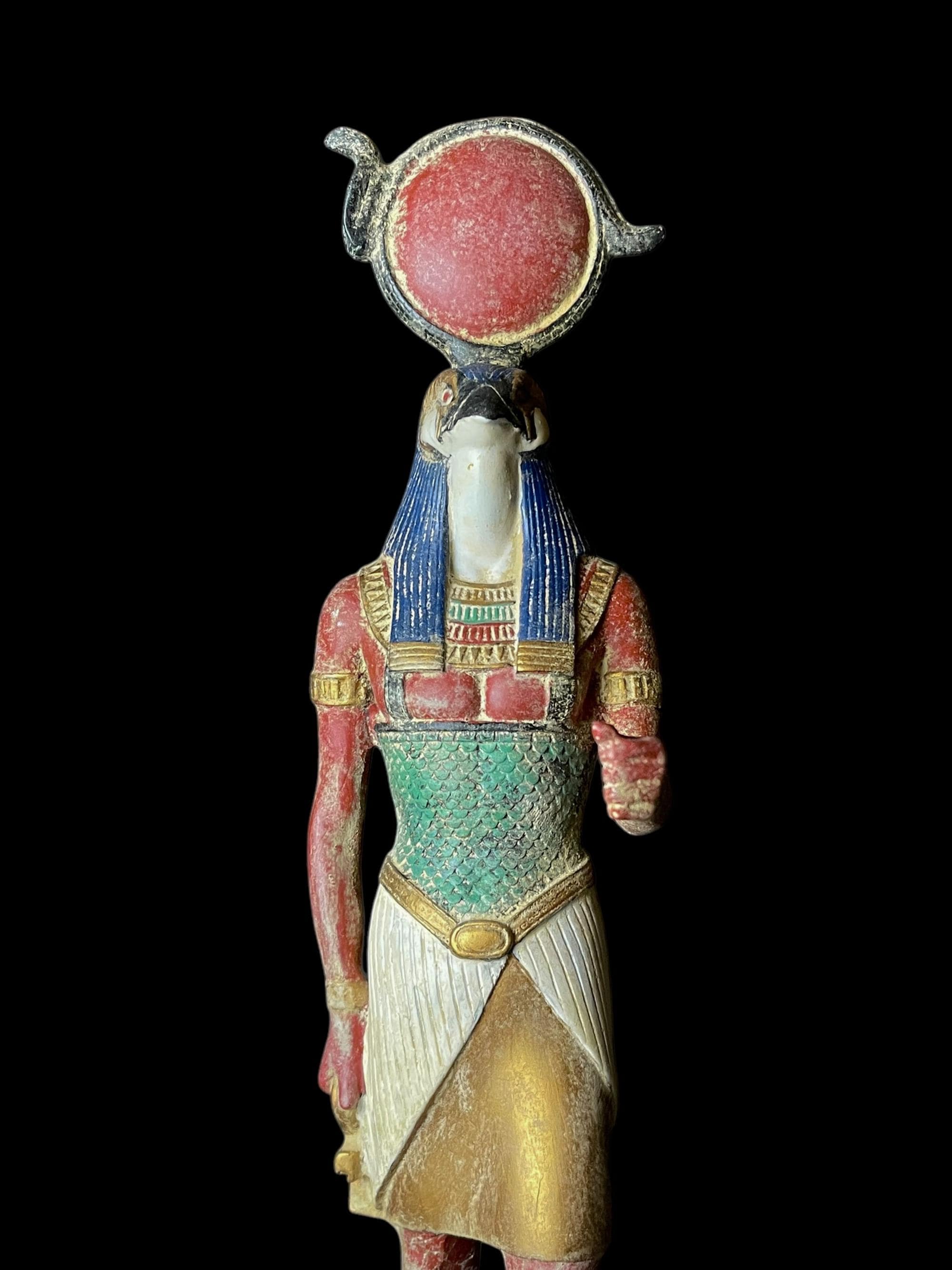 Rare Falcon Egyptian God Ra Statue With Sun Disk - Etsy
