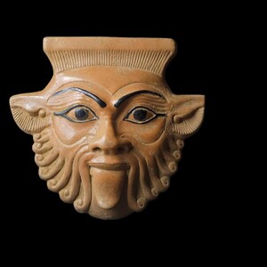 Hand-carved God Bes Statue: Egyptian Art Home Decor - Etsy