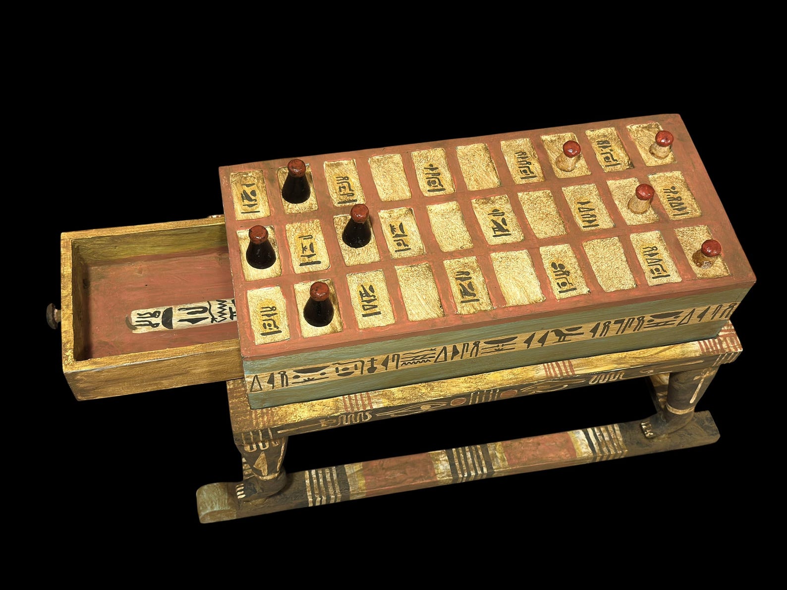 Egyptian Board Game Senet Made in Egypt With Eye of Horus and God of RA ...