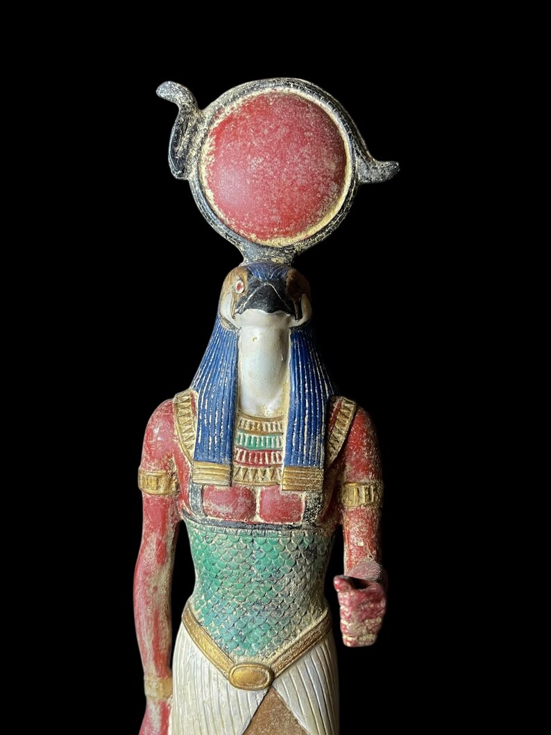 Rare Falcon Egyptian God Ra Statue With Sun Disk - Etsy