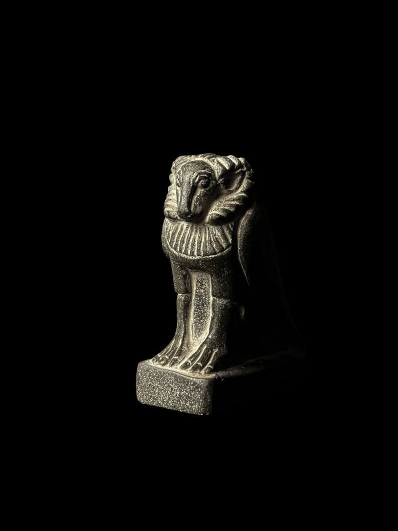 Ram of Amun Re Statue With God Horus Falcon Body, Rare Antique Amulet ...