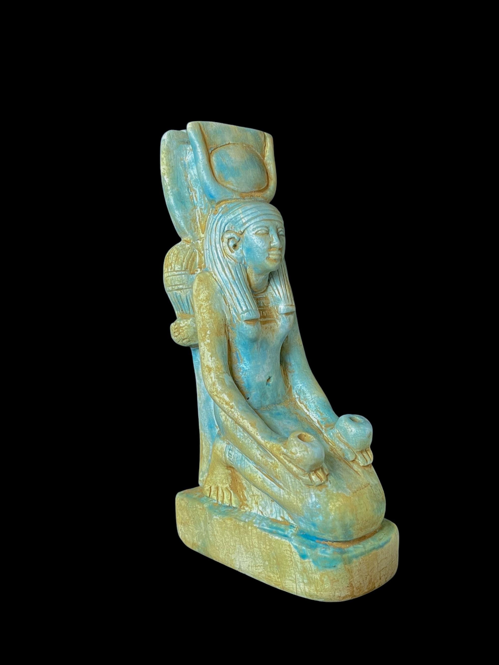 Manifest Handmade Goddess Hathor Statuette , Statue for the Egyptian ...