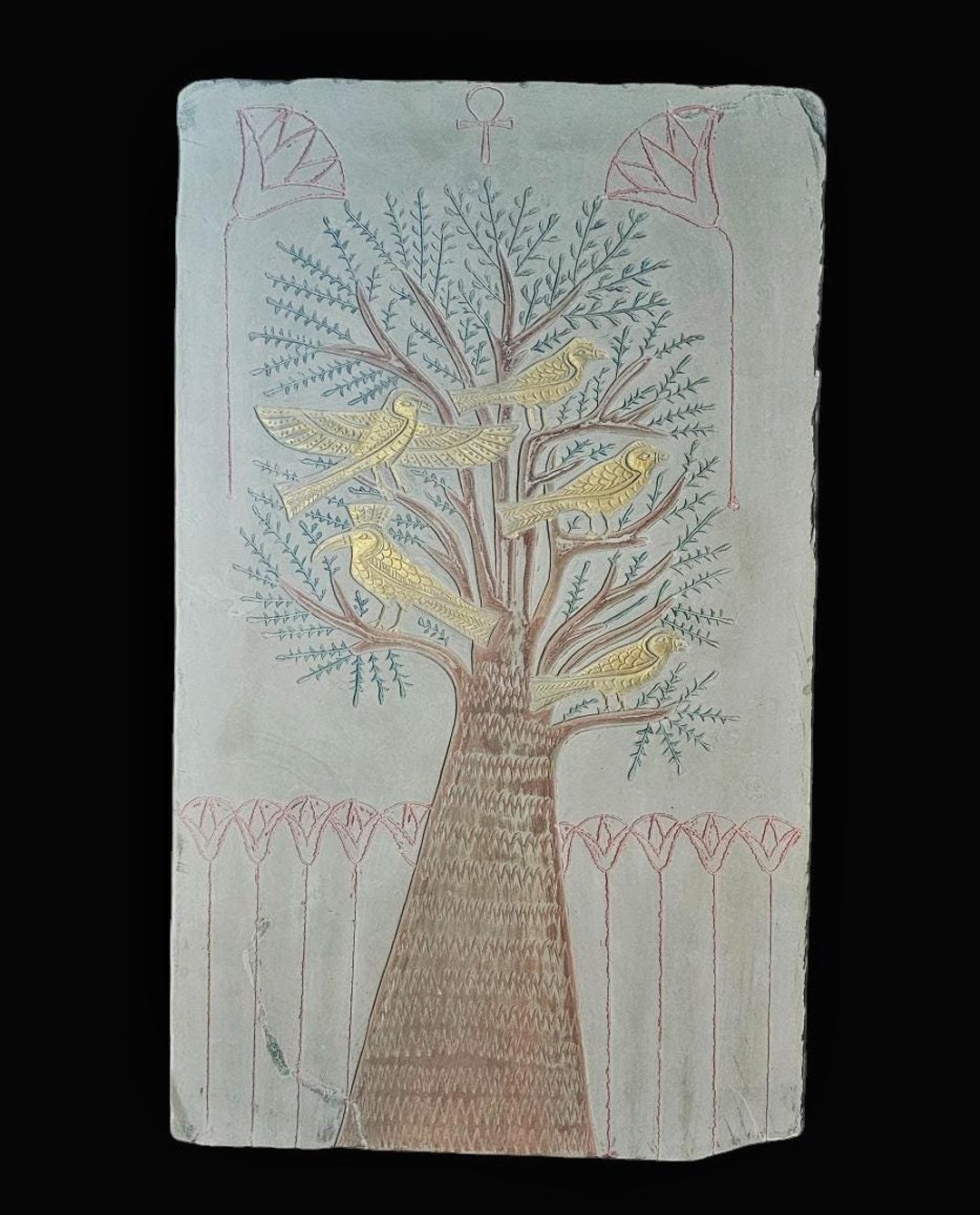 Ancient Egyptian Tree of Life Wall Relief: Living Room Art - Etsy